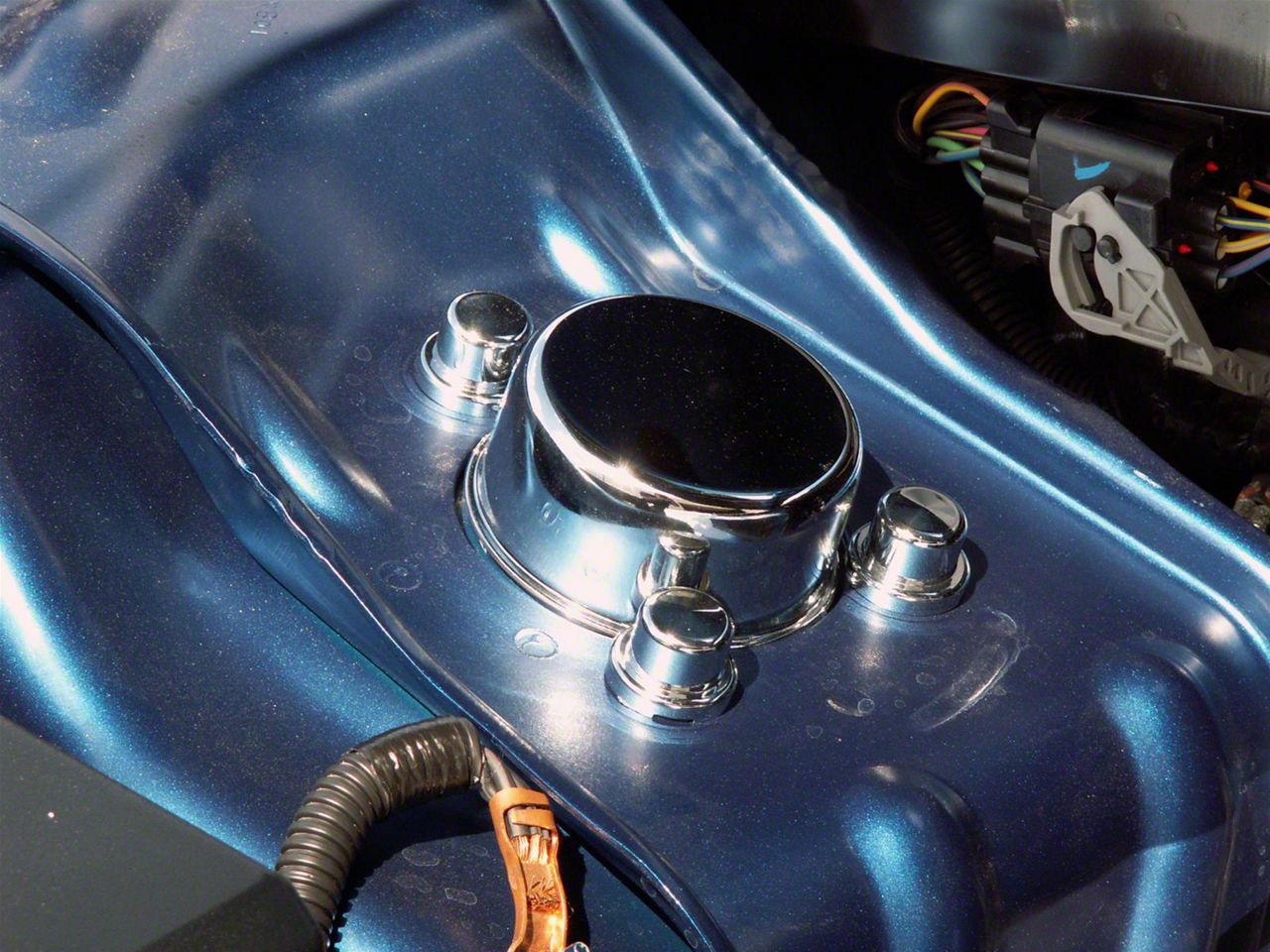 Charger Shock Tower Cap Set; Chrome (06-10 Charger) - Free Shipping