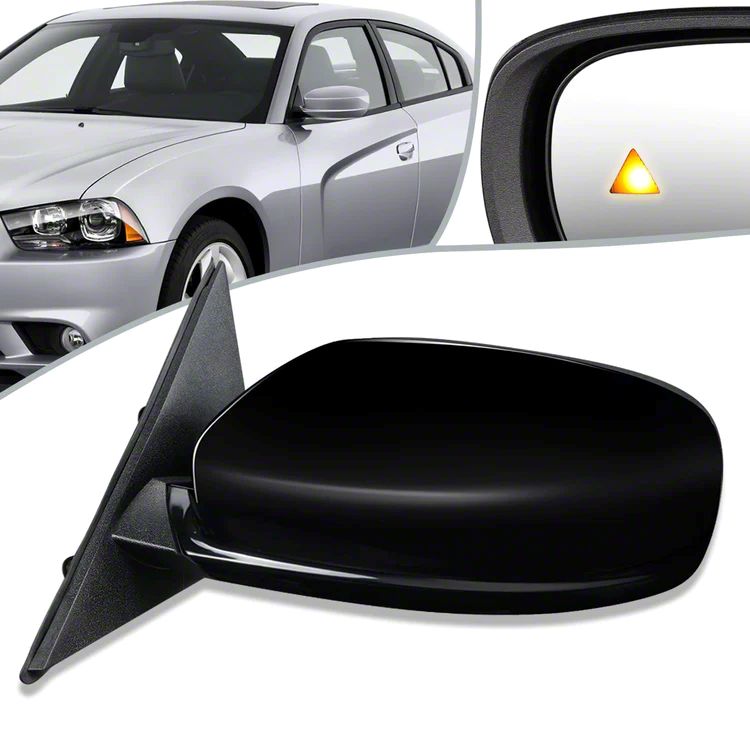 Charger Side View Mirror; Driver Side; Black (11-19 Charger) - Free ...