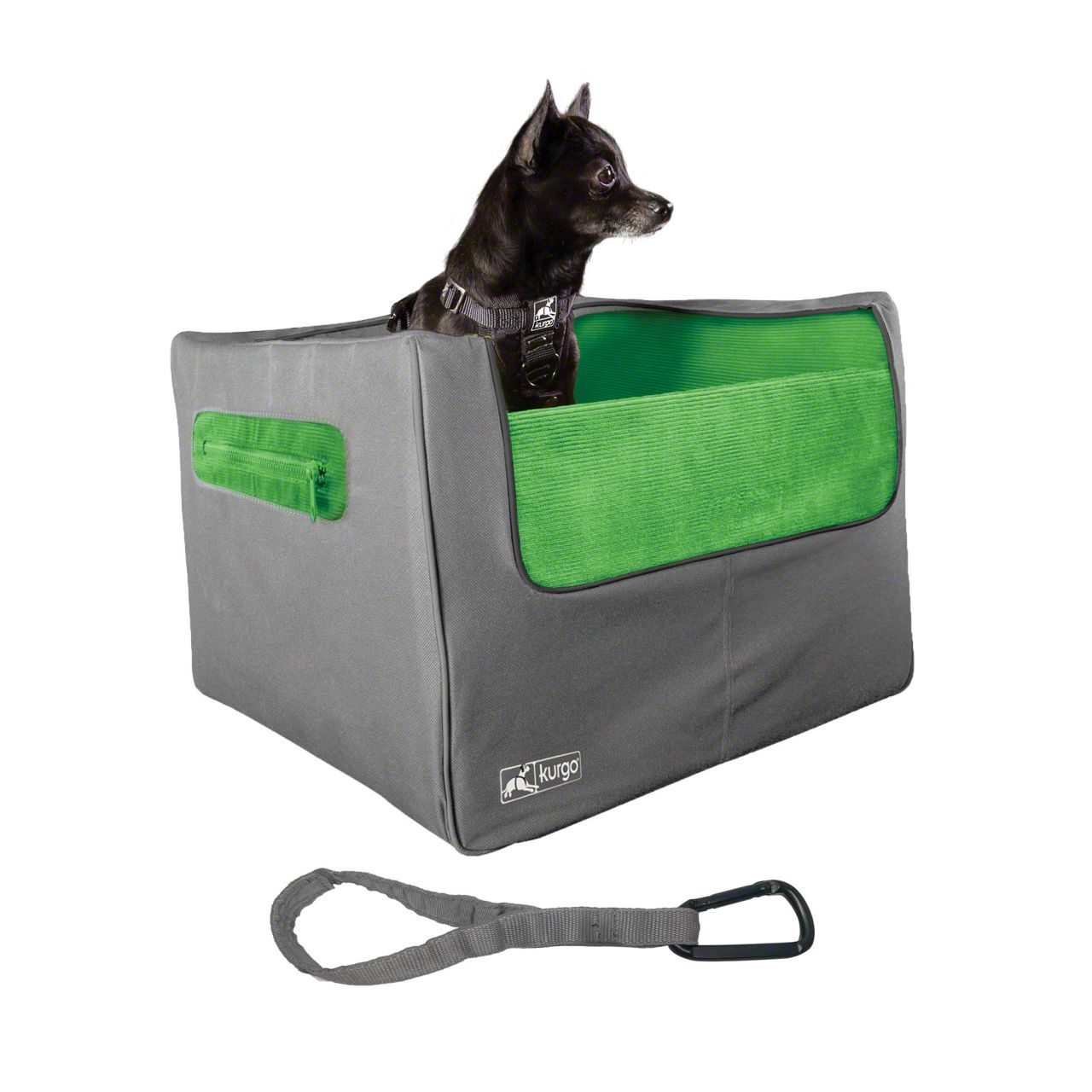 Charger Skybox Rear Booster Seat; Charcoal/Grass Green - Free Shipping