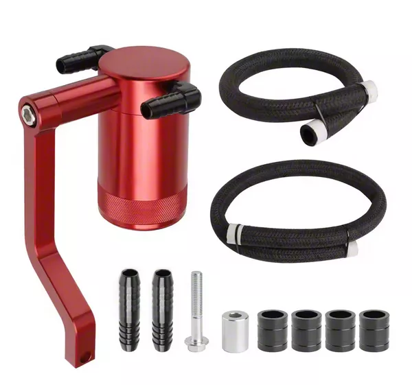 Charger SLX Oil Catch Can; Red (11-23 5.7L HEMI, 6.4L HEMI Charger ...