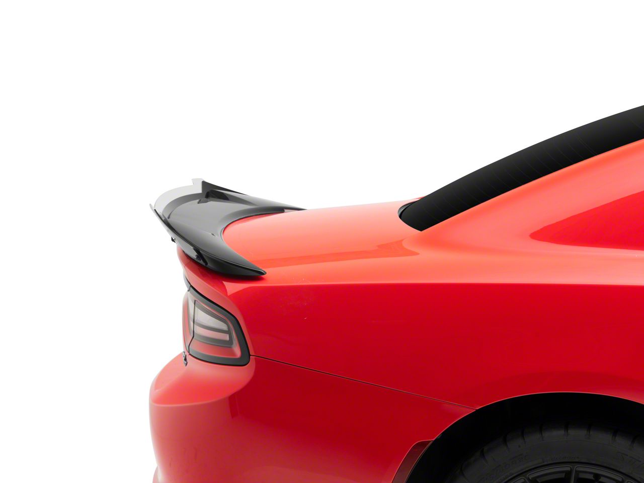 Charger SRT Extended Style Wickerbill Rear Spoiler; Gloss Black (15-23 ...