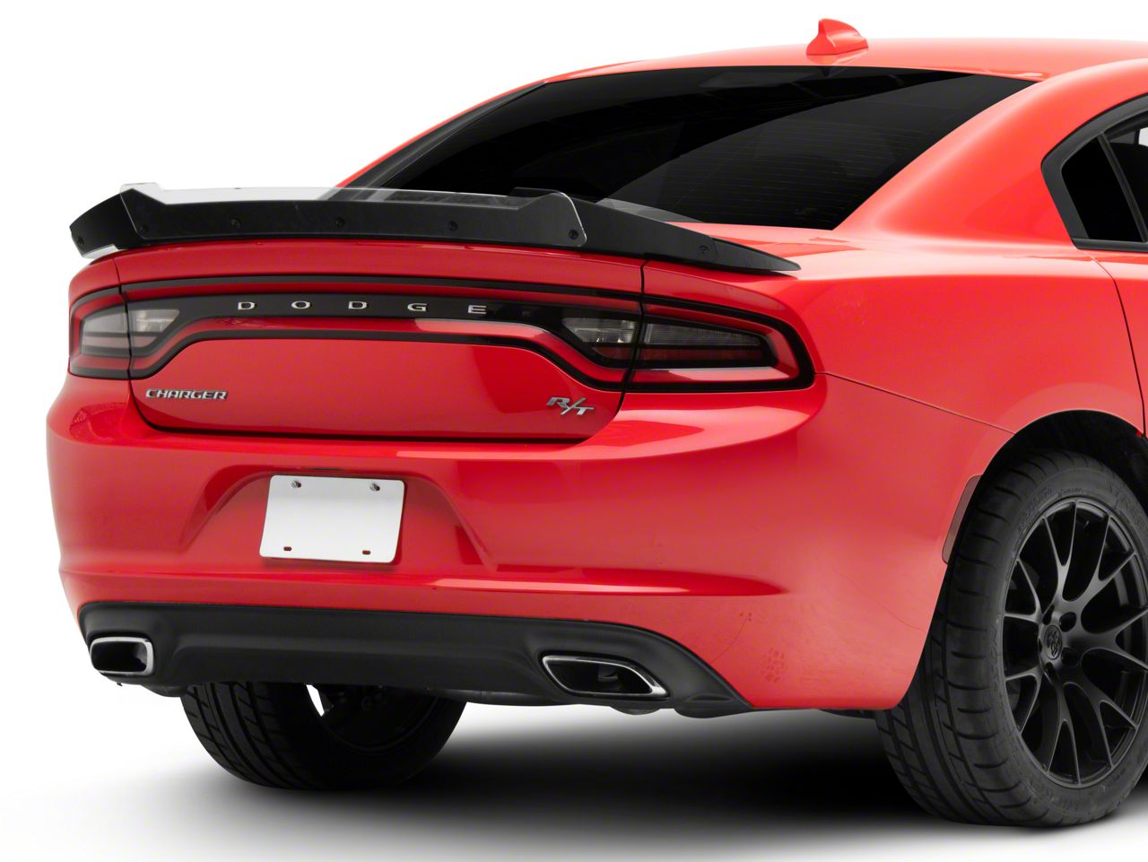 Charger SRT Extended Style Wickerbill Rear Spoiler; Gloss Black (15-23 ...