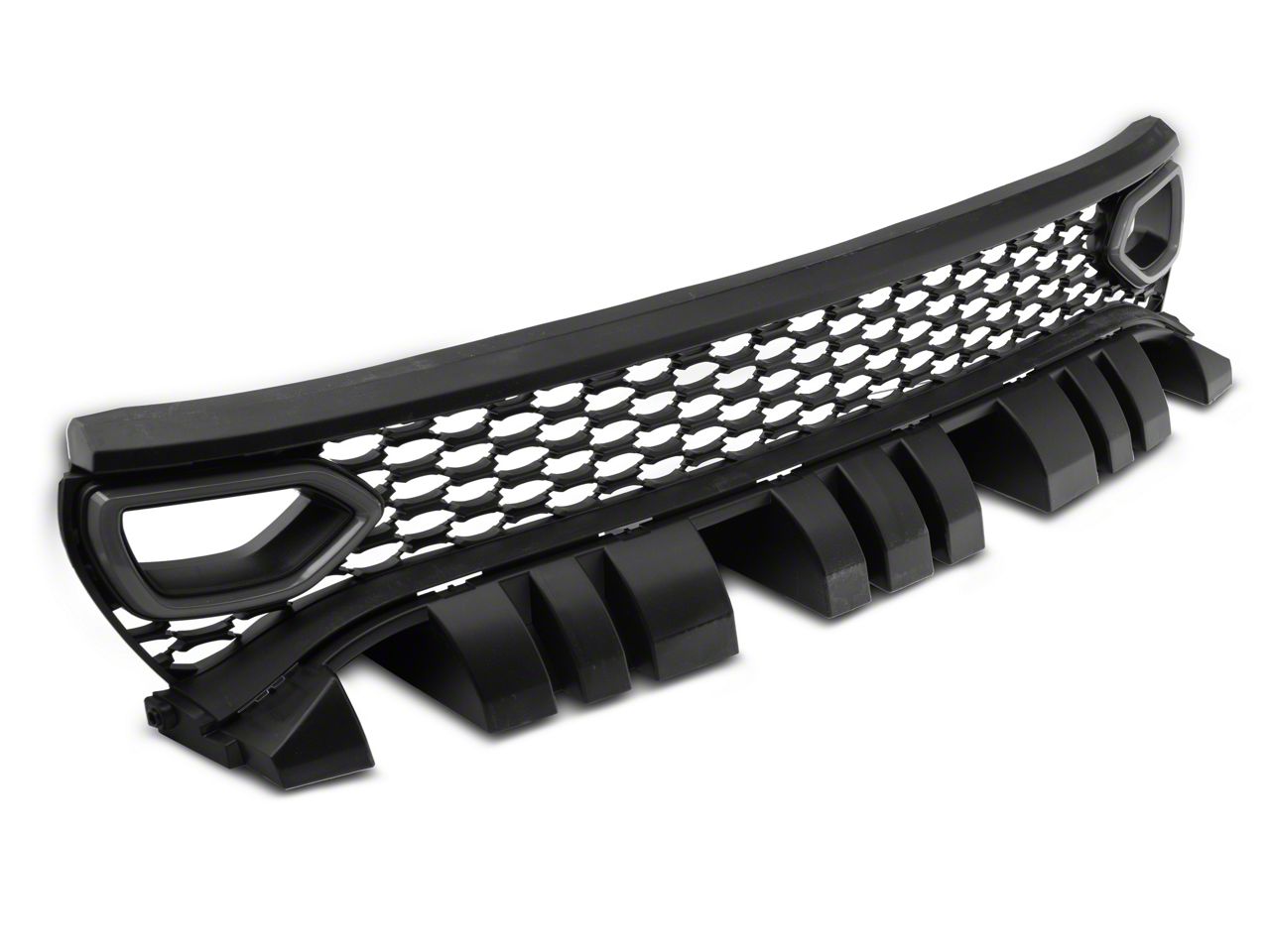Charger SRT Hellcat Style Front Grille with LED Lights; Matte Black (15 ...