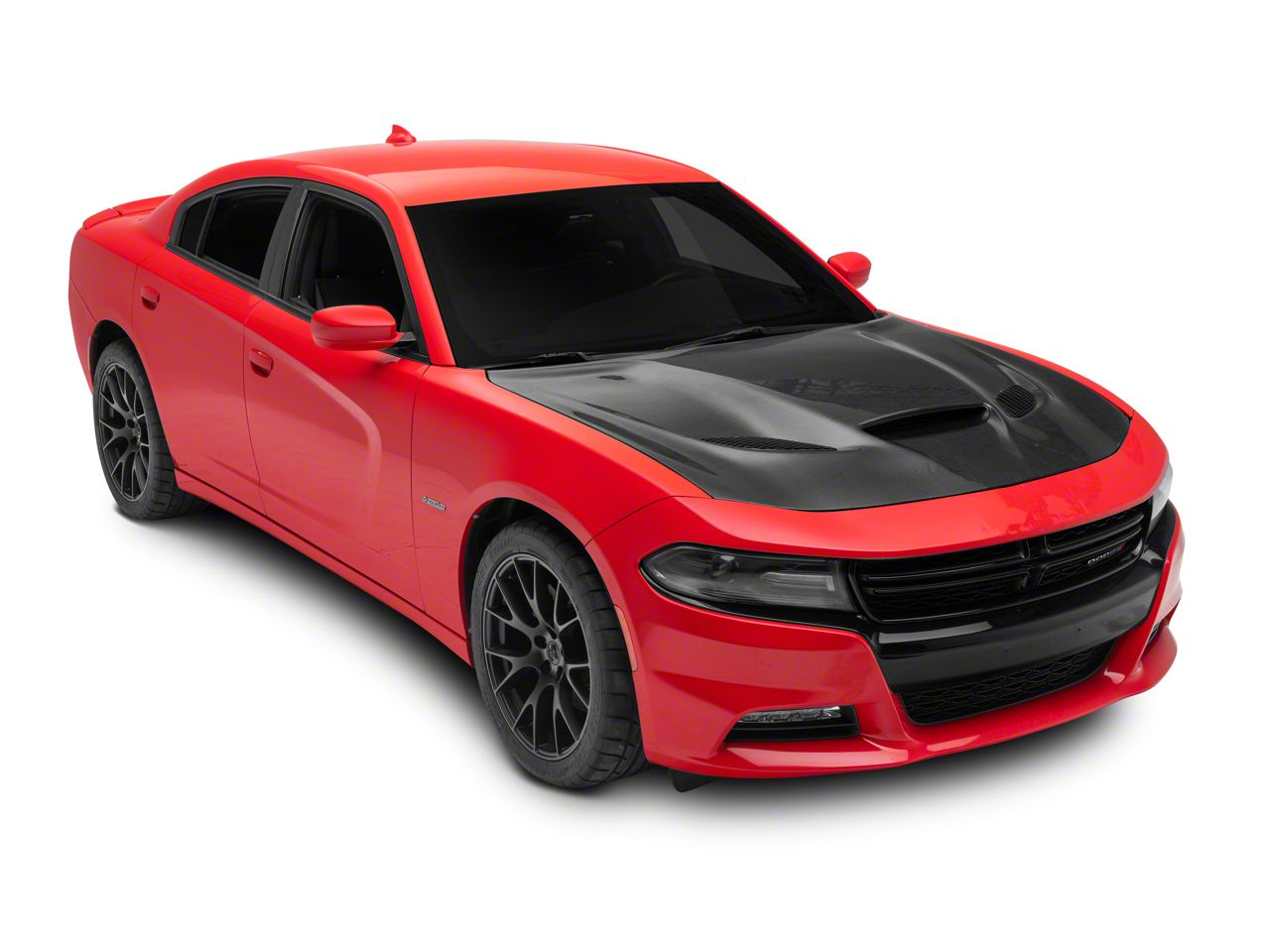 Charger SRT Hellcat Style Hood; Carbon Fiber (15-23 Charger) - Free ...