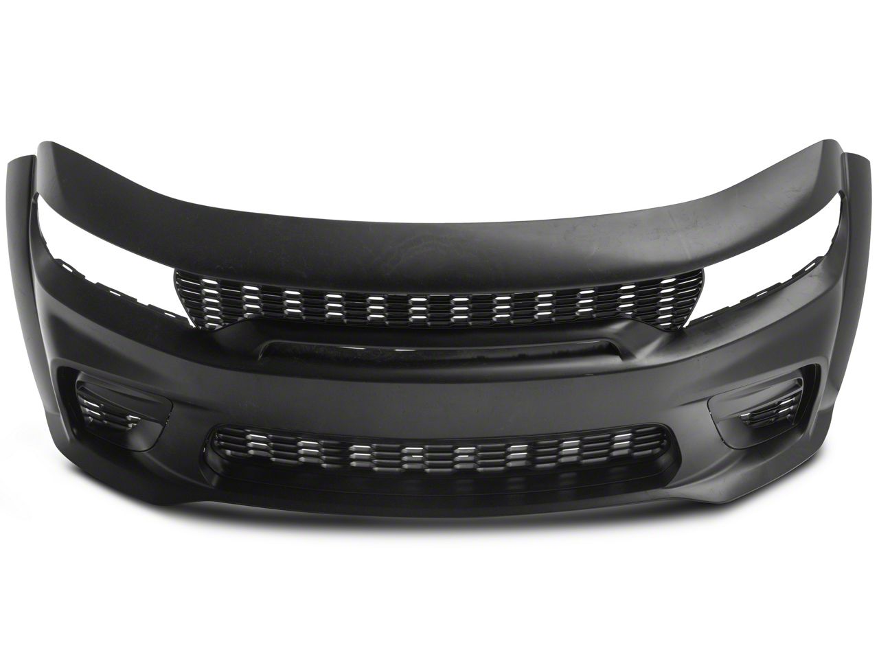 Charger SRT Hellcat Widebody Style Front Bumper; Unpainted (15-23 ...