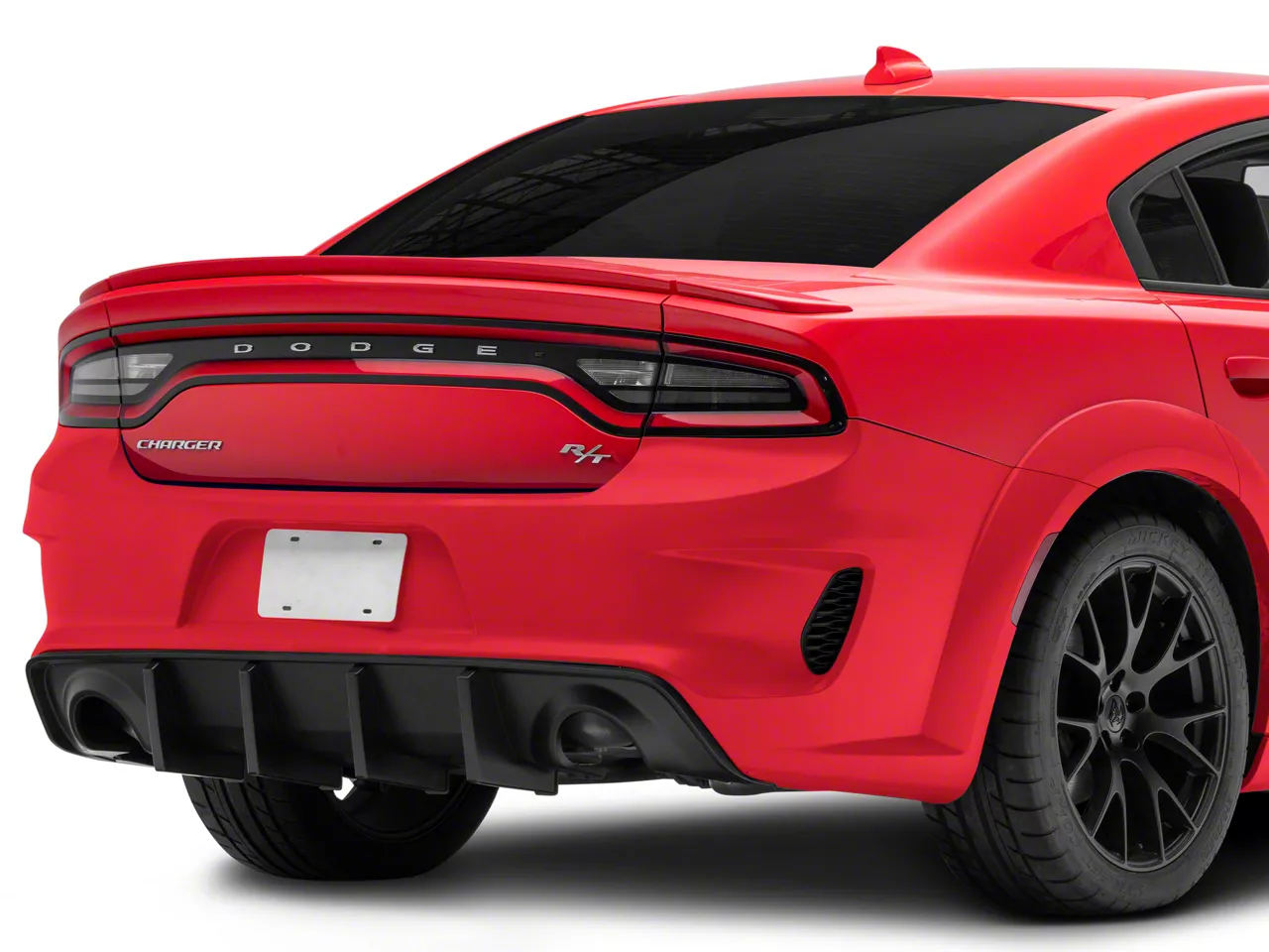 Charger SRT Hellcat Widebody Style Rear Bumper; Unpainted (15-23 ...