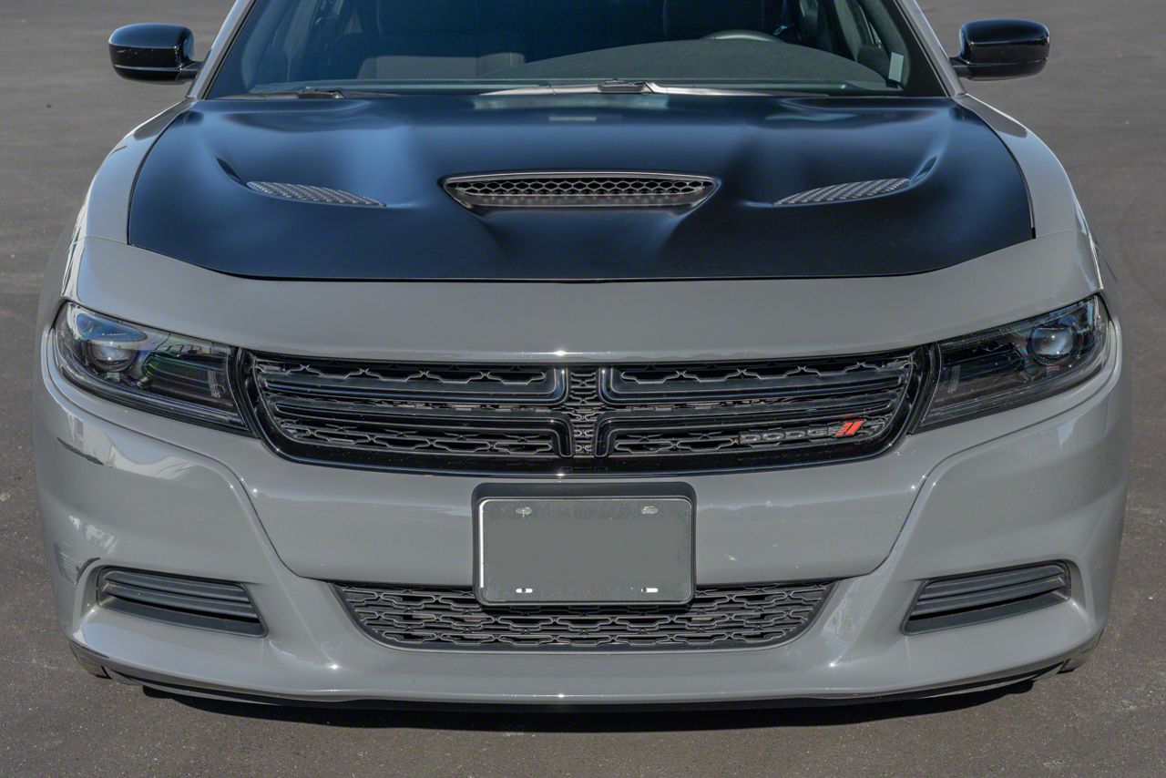 Charger SRT Performance Style Front Air Vented Hood; Unpainted (15-23 ...