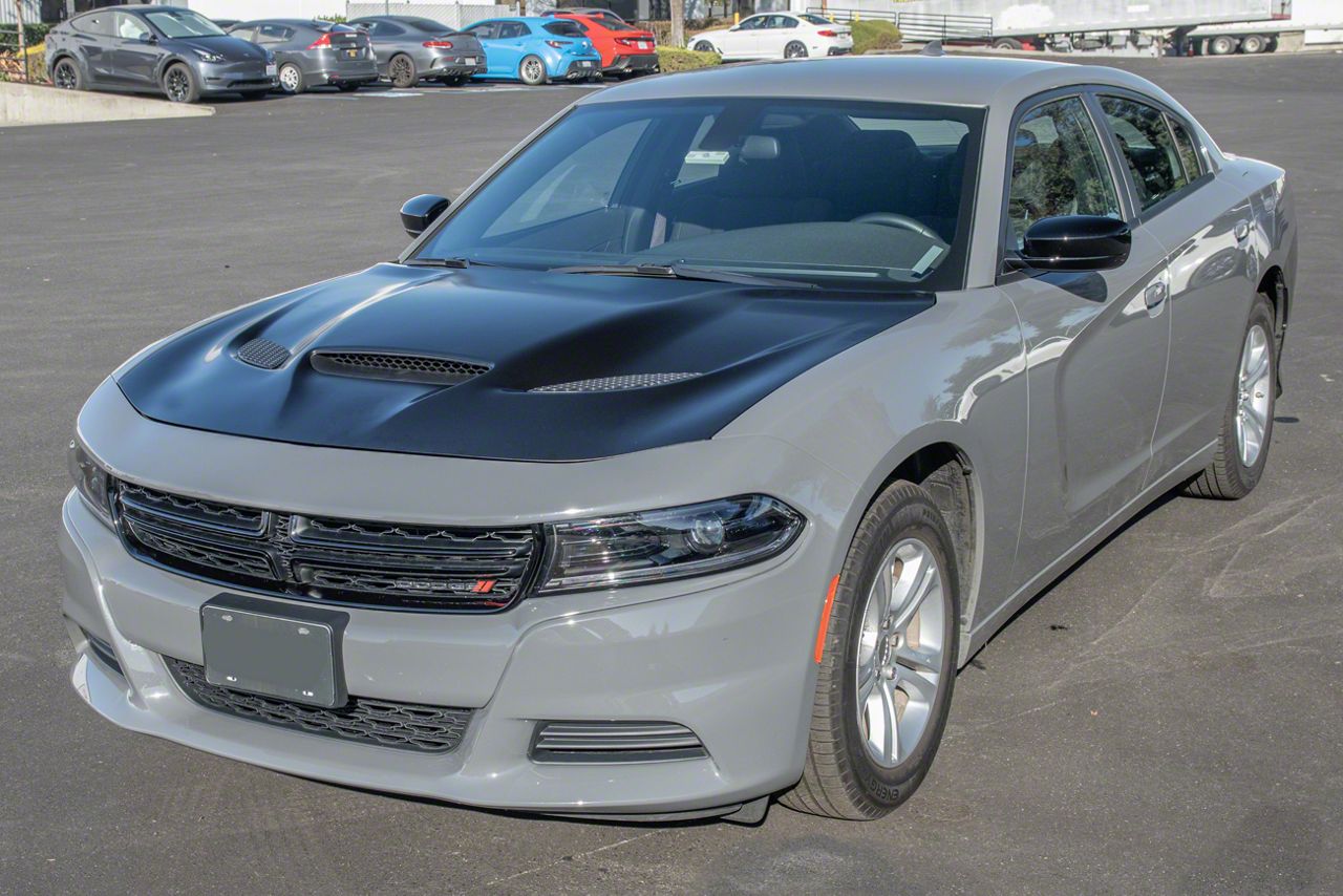 Charger SRT Performance Style Front Air Vented Hood; Unpainted (15-23 ...