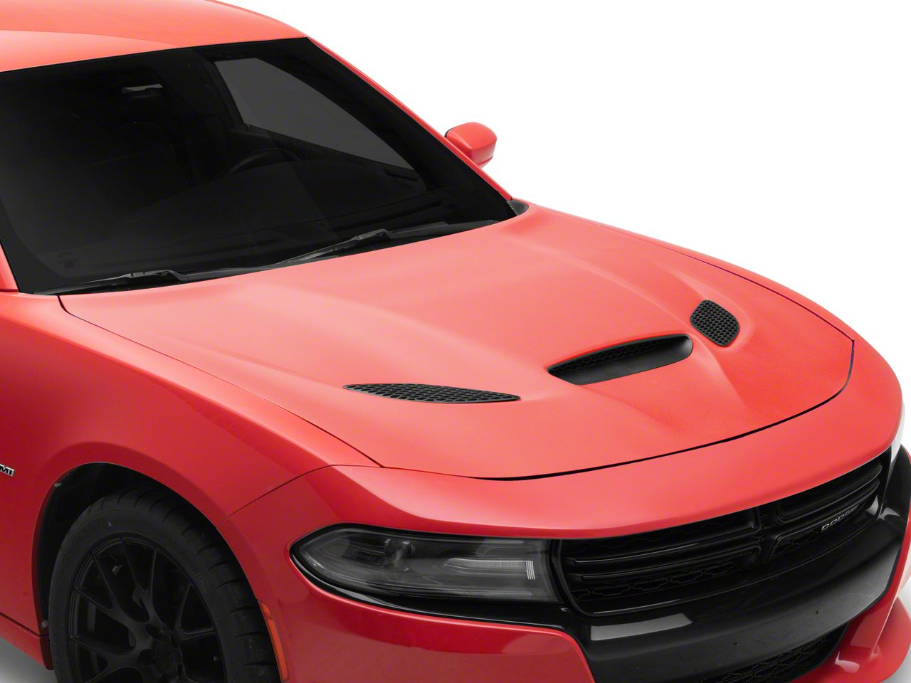 Charger SRT Performance Style Front Air Vented Hood; Unpainted (15-23 Charger) - Free Shipping