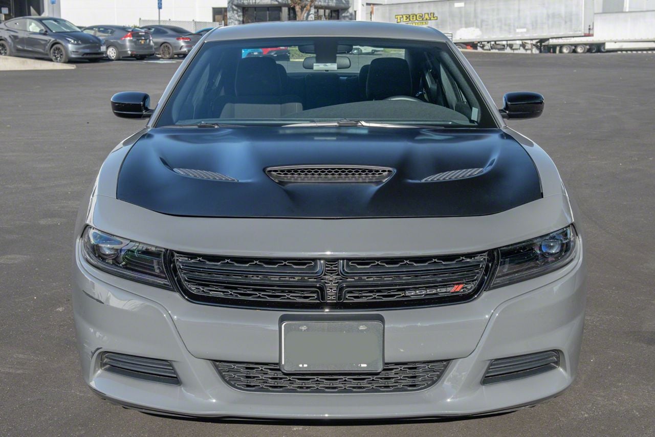 Charger SRT Performance Style Front Air Vented Hood; Unpainted (15-23 ...