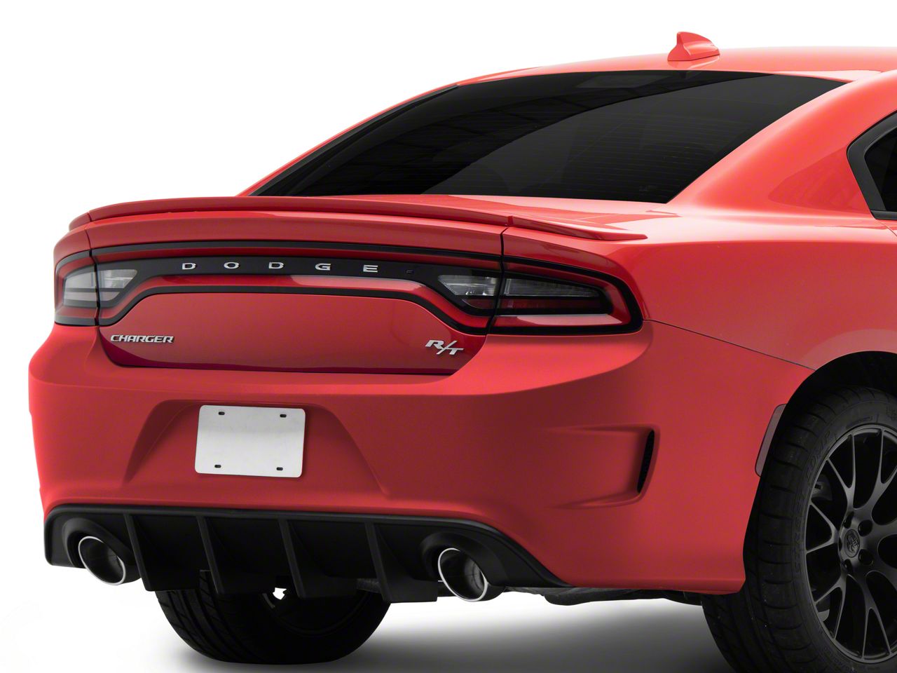 Charger SRT Style Rear Bumper; Primed Black (15-23 Charger, Excluding ...