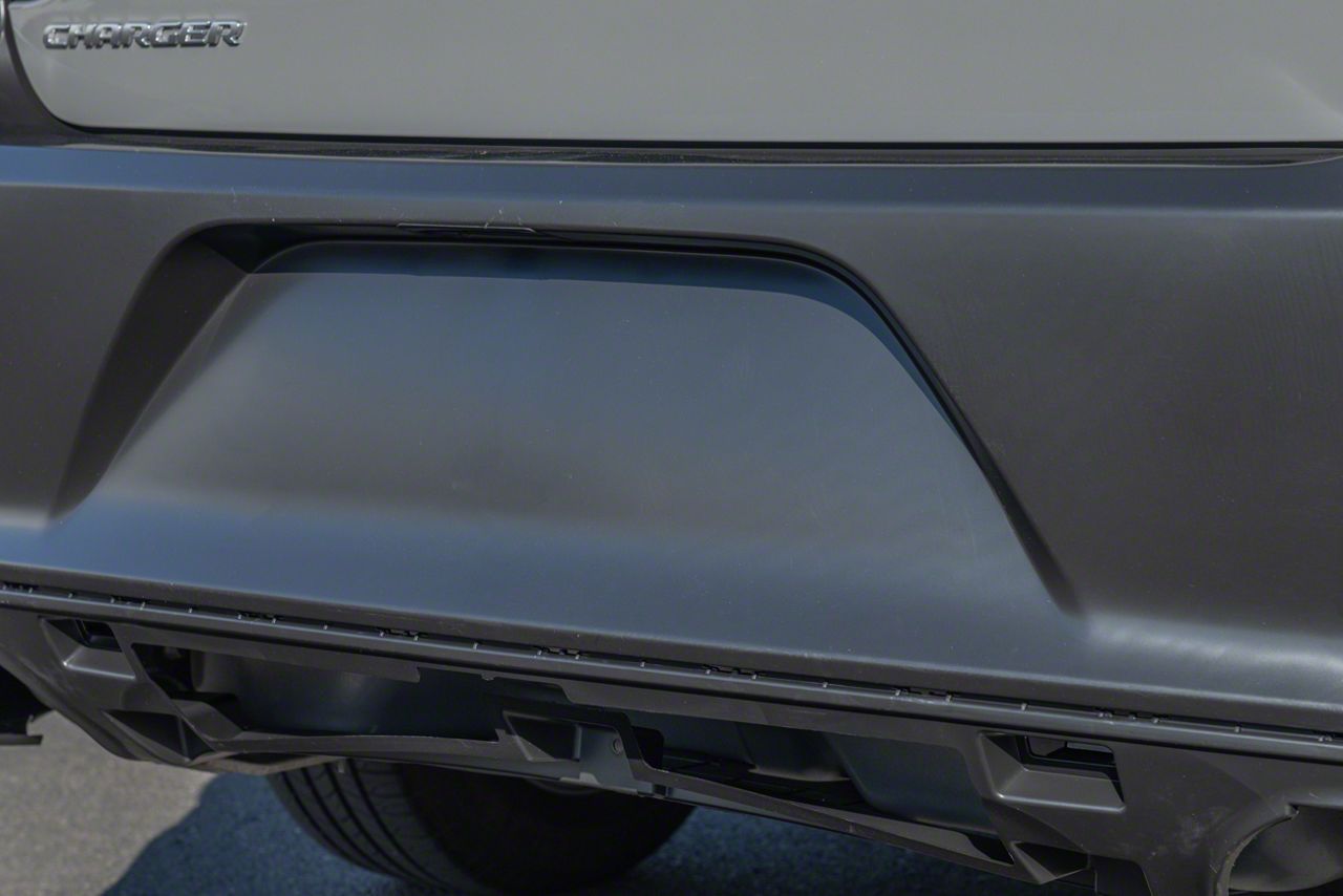 Charger SRT Style Rear Bumper; Primed Black (15-23 Charger, Excluding ...