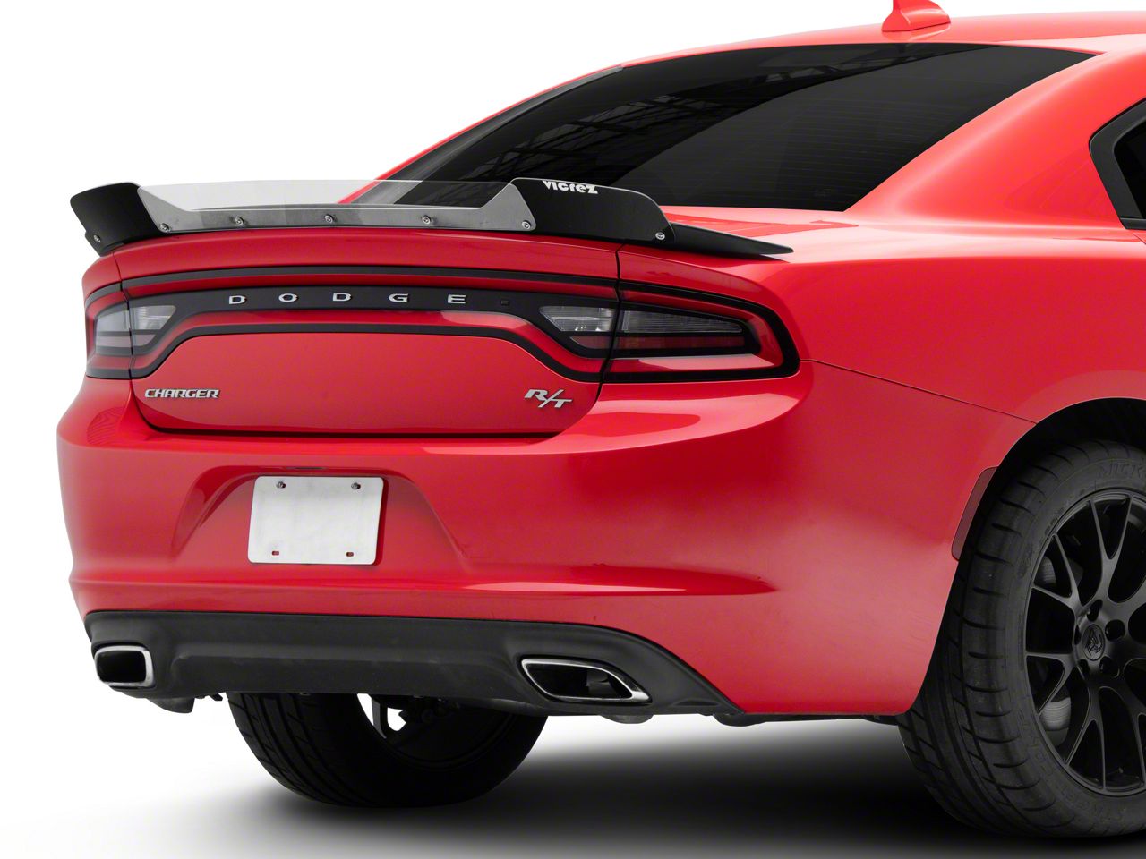 Charger SRT Style Rear Spoiler with Wicker Bill; Matte Black (11-23 ...