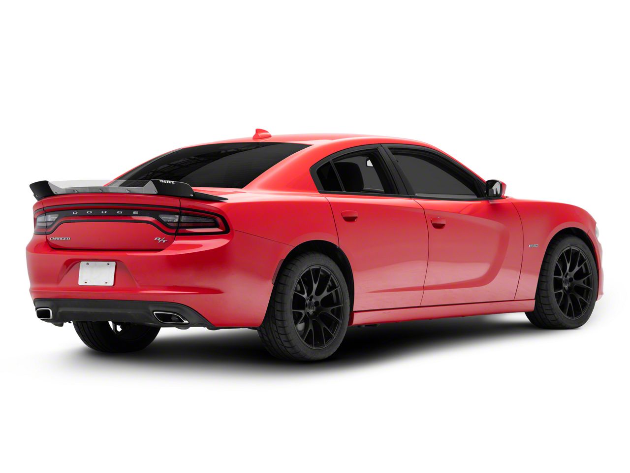 Charger SRT Style Rear Spoiler with Wicker Bill; Matte Black (11-23 ...