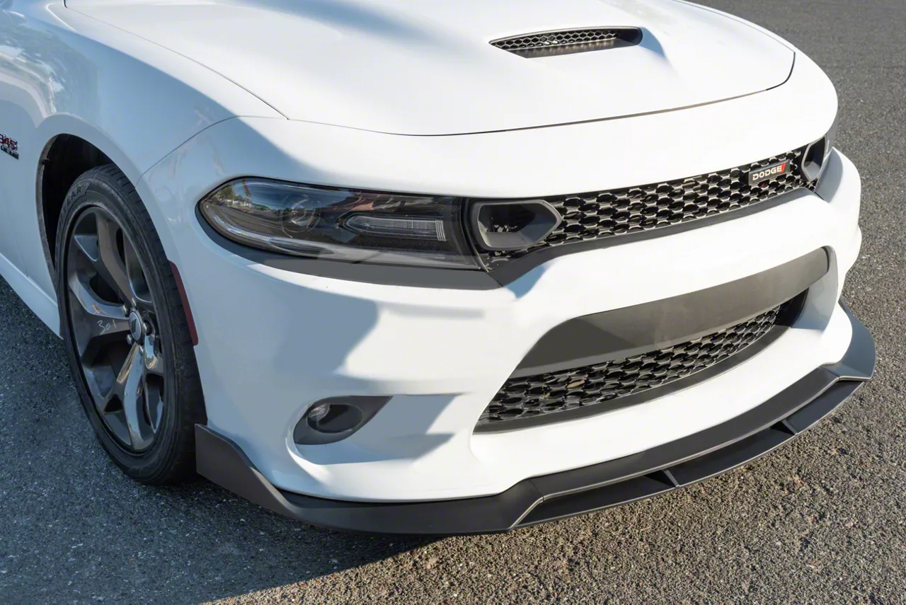 Charger SRT Track Package Front Chin Splitter; Gloss Black (15-23 Charger SRT) - Free Shipping