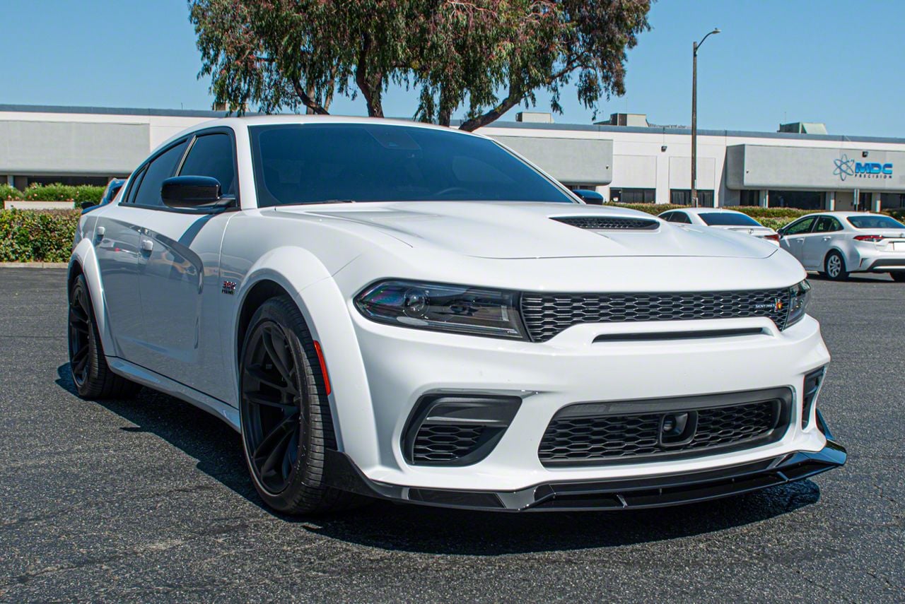 Charger SRT Widebody Performance Front Chin Splitter; Gloss Black (20 ...