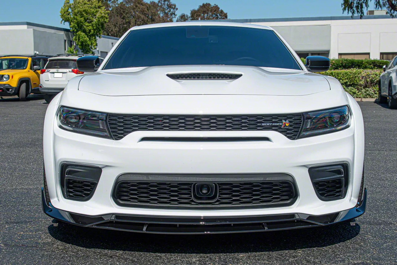 Charger SRT Widebody Performance Front Chin Splitter; Gloss Black (20 ...