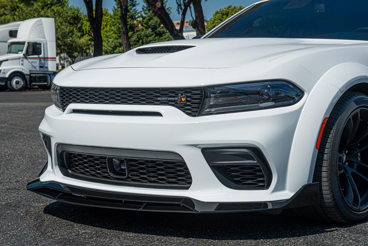 Charger SRT Widebody Performance Front Chin Splitter; Gloss Black (20 ...