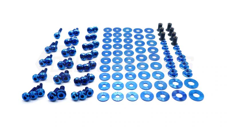 Charger Stage 2 Titanium Hardware Engine Bay Kit; Blue (15-23 Charger ...