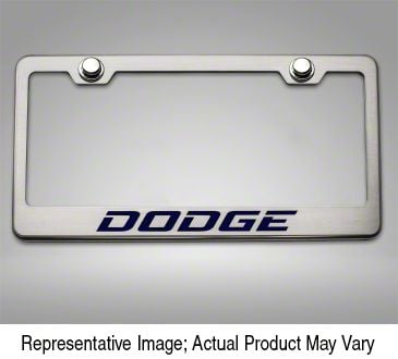 Charger Stainless Steel Dodge License Plate Frame; Solid Bright Red ...