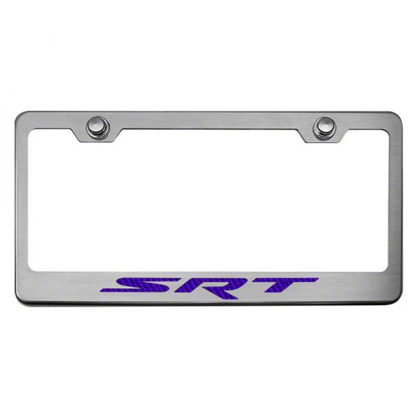 Charger Stainless Steel Dodge SRT License Plate Frame; Purple Carbon ...