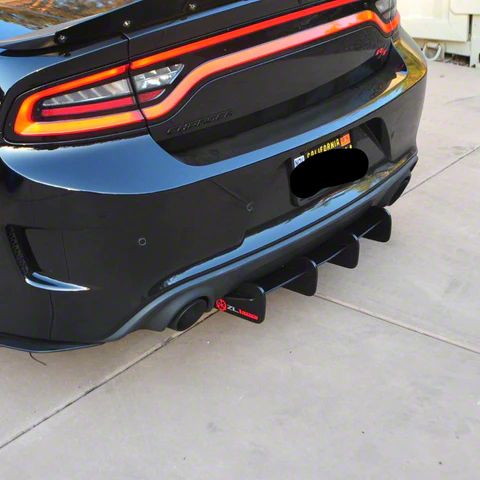 Charger Standard Diffuser; Matte Black (15-23 Charger Scat Pack & SRT w ...