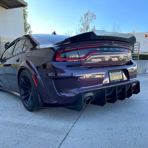 Charger Stealth Diffuser; Full 3-Piece (20-23 Charger Widebody w ...