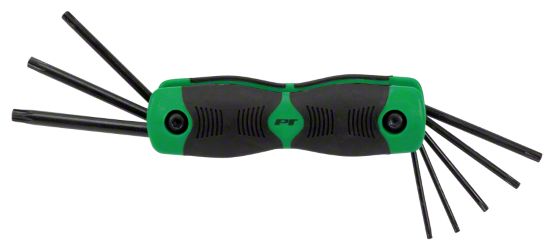 Charger T9 to T40 Multi-Material Handle Folding Torx Keys; 8-Piece Set