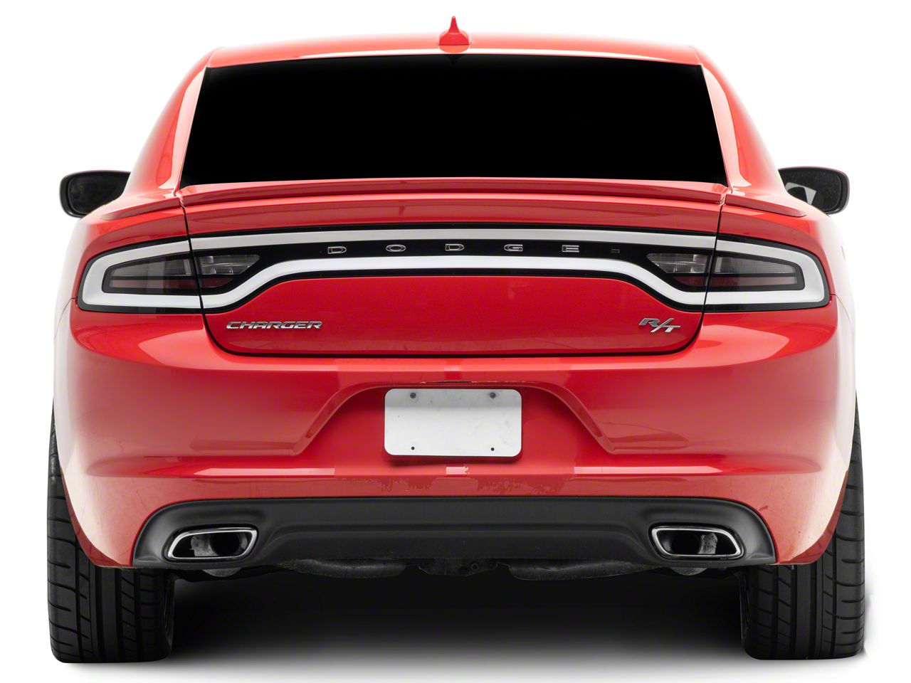 Charger Tail Light Tint Overlay; White (15-23 Charger) - Free Shipping