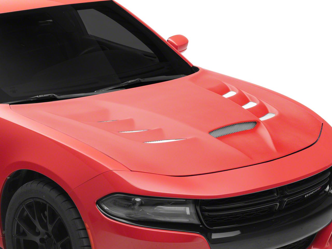 Charger Type-VIP Style Ram Air Hood; Unpainted (15-23 Charger) - Free ...