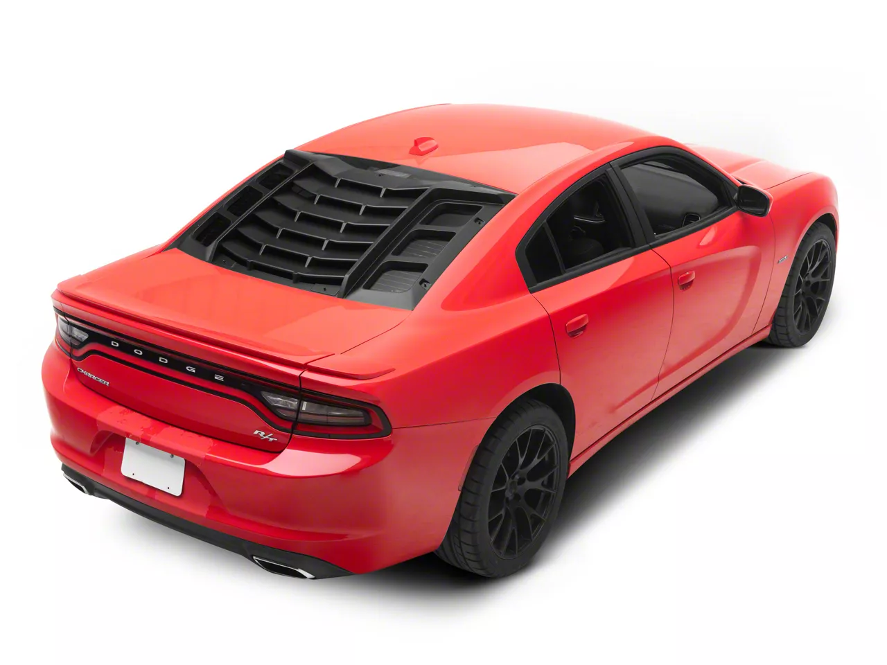 Charger V3R Style Rear Window Louvers; Matte Black (11-23 Charger ...