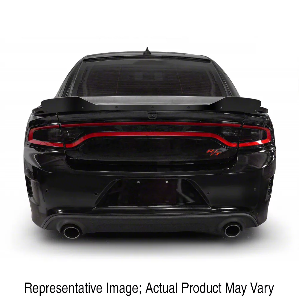 Charger V3R Style Wicker Bill Rear Spoiler Add-On; Carbon Flash ...