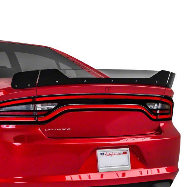 Charger V3R Wicker Bill for 3-Piece Rear Spoiler; Satin Black Ice Vinyl ...