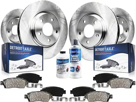 Charger Vented Brake Rotor, Pad, Brake Fluid and Cleaner Kit; Front and ...