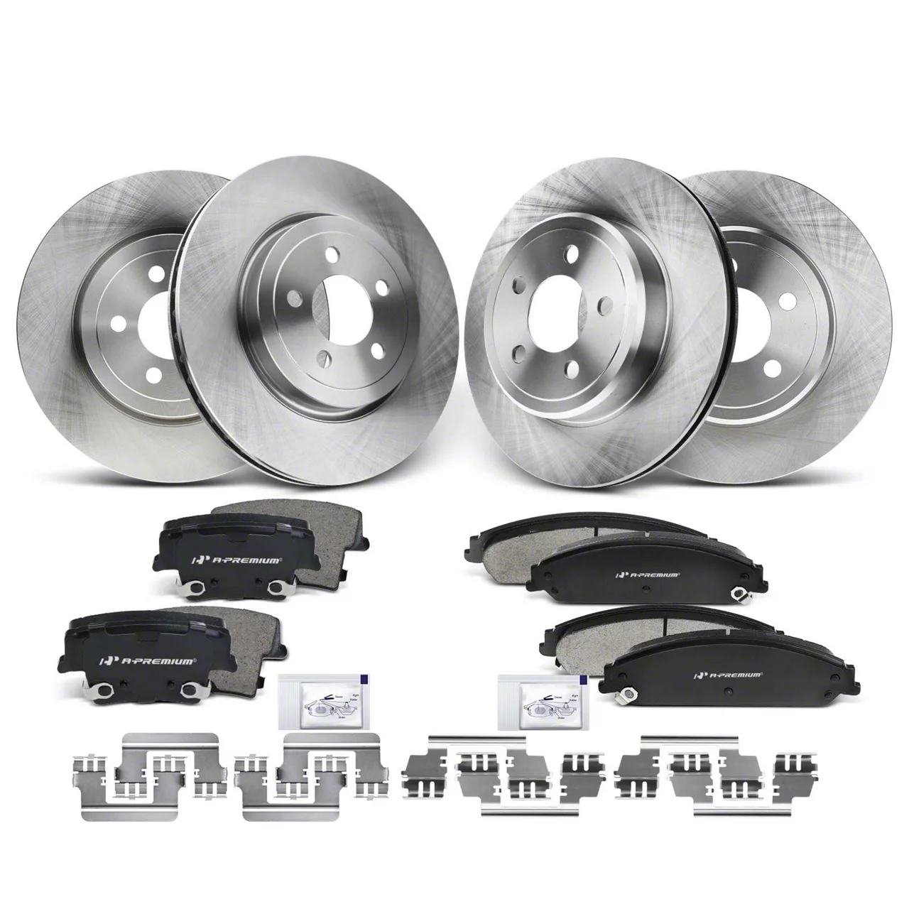Charger Vented Brake Rotor and Pad Kit; Front and Rear (06-20 Charger ...