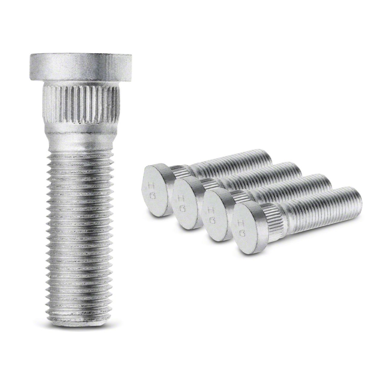 Charger Front or Rear Wheel Stud Set; M14x1.5; Set of 5 (06-23 Charger ...