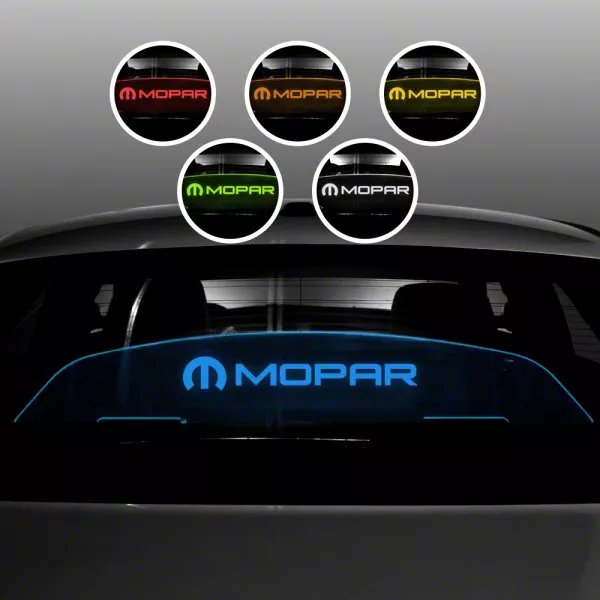 Charger Wind Deflector with Mopar Logo; Blue Lighting Kit (06-23 ...