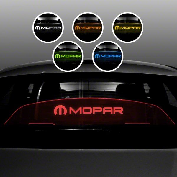 Charger Wind Deflector with Mopar Logo; Red Lighting Kit (06-23 Charger ...