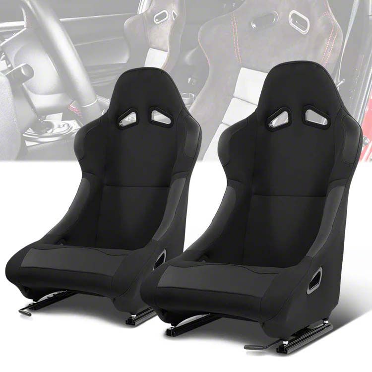 Charger Woven Fabric Vinyl Bolsters Racing Bucket Seats with Seat ...