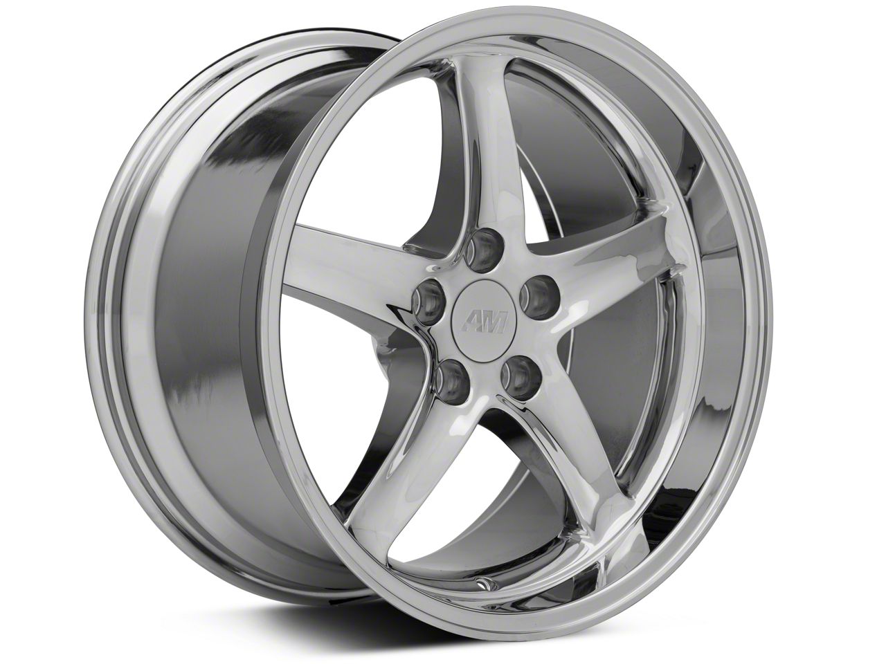 Mustang Deep Dish 1995 Cobra R Style Chrome Wheel; Rear Only; 18x10 ...