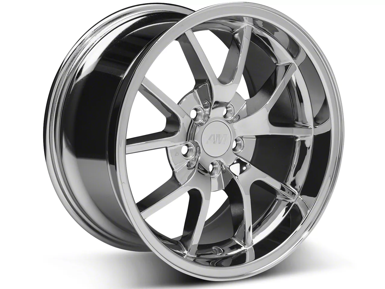 Mustang Deep Dish FR500 Style Chrome Wheel; Rear Only; 18x10; 35mm ...