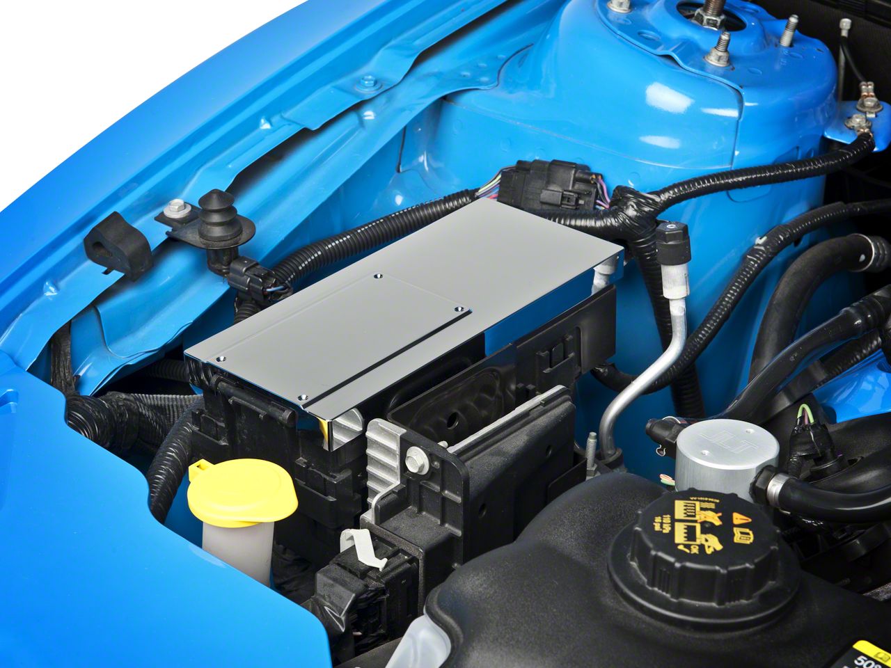 SpeedForm Mustang Modern Billet Fuse Box Cover; Chrome 41264 (10-14 ...