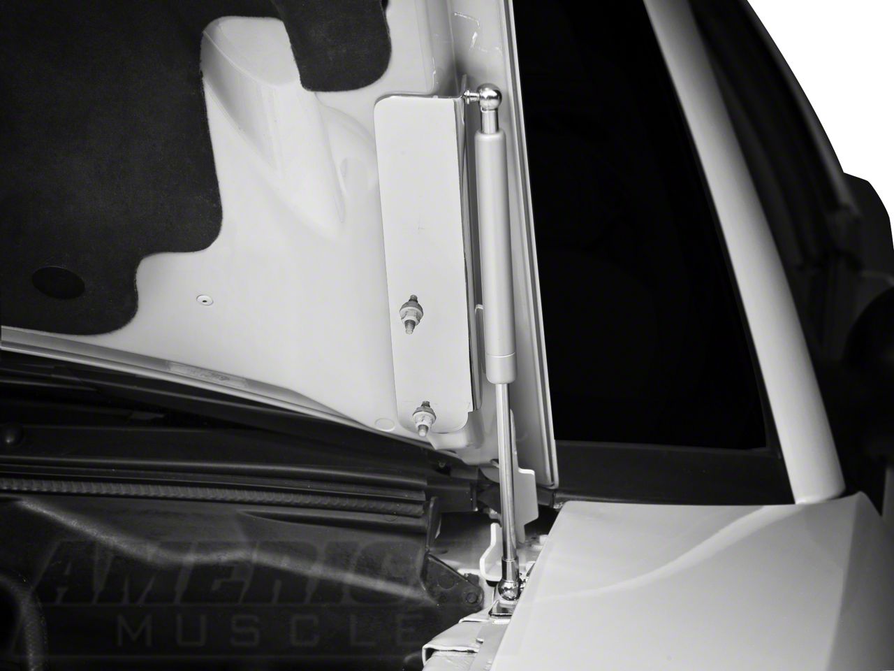 MMD Mustang Bolt On Hood Strut Kit; Chrome 41241 (99-04 Mustang) - Free ...