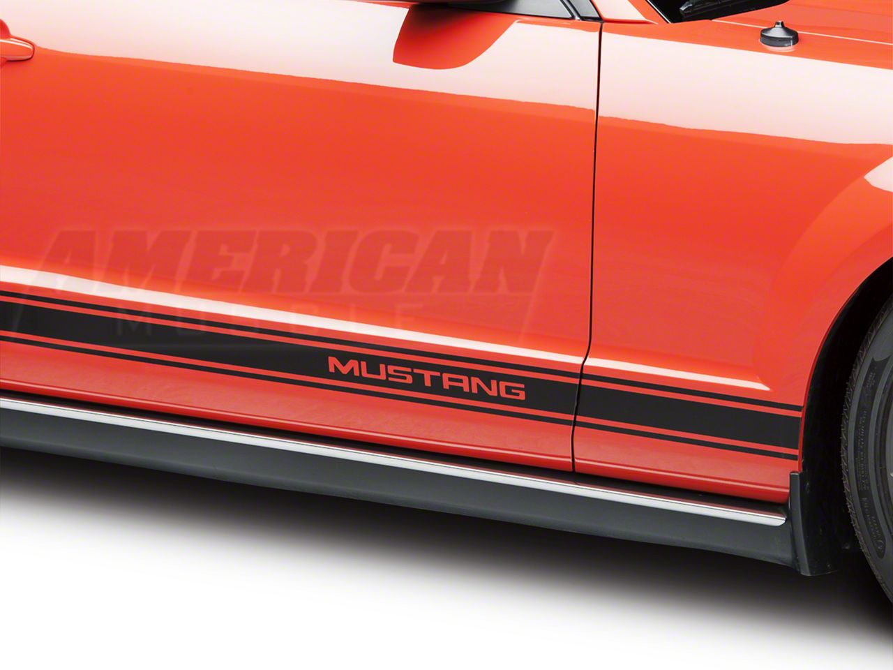 Mustang Rocker Molding Trim; Chrome (05-09 Mustang) - Free Shipping