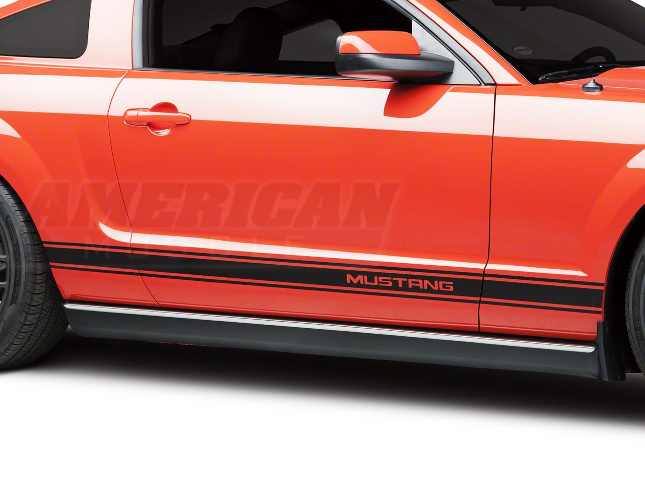 Mustang Rocker Molding Trim; Chrome (05-09 Mustang) - Free Shipping