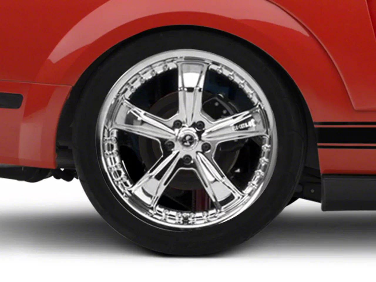 Shelby Mustang Razor Chrome Wheel; Rear Only; 20x10; 48mm Offset ...