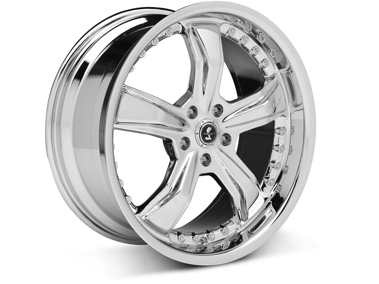 Shelby Mustang Razor Chrome Wheel; Rear Only; 20x10; 48mm Offset ...