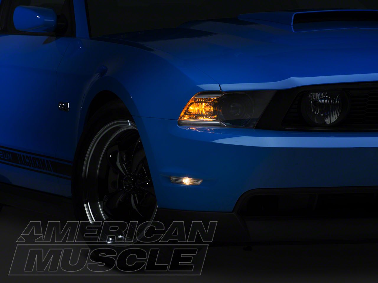 Mustang Side Marker Lights; Chrome (10-14 Mustang GT, V6) - Free Shipping