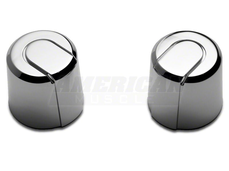 SpeedForm Mustang Modern Billet Strut Tower Caps and Nuts; Chrome 41199 ...