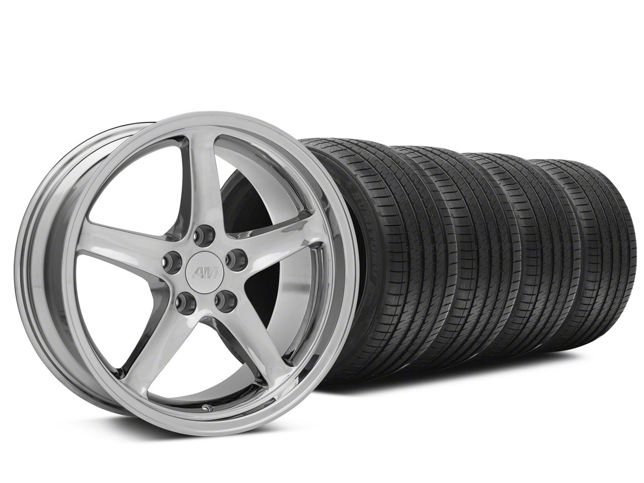 Mustang 18x9 1995 Cobra R Style Wheel & Sumitomo High Performance HTR ...